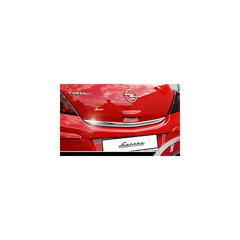 OPEL CORSA D 06 - CHROME Rear Strip Trunk Tuning Lid 3M Boot