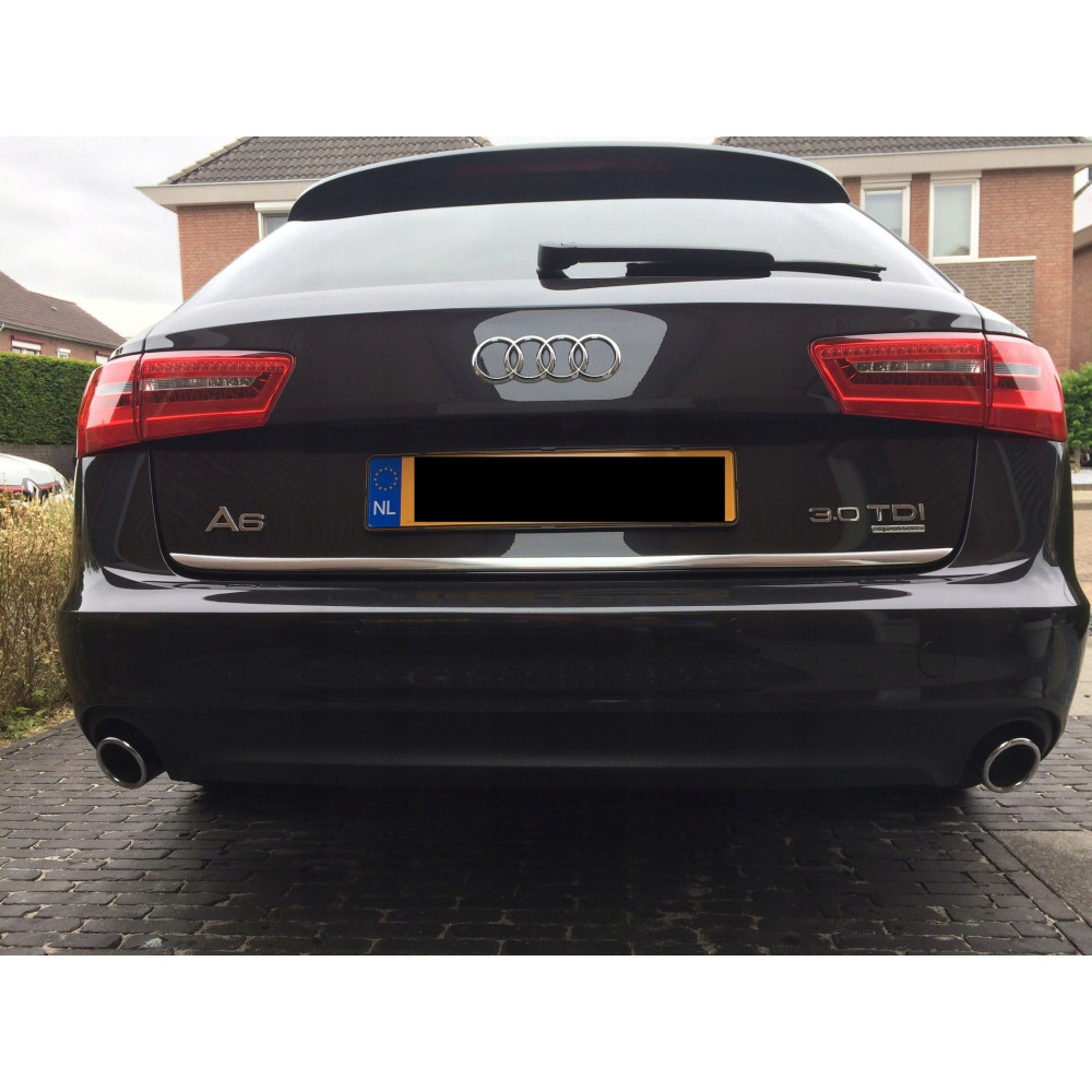 Audi A6 C7 Avant Kombi - CHROME Rear Strip Trunk Tuning Lid 3M Boot