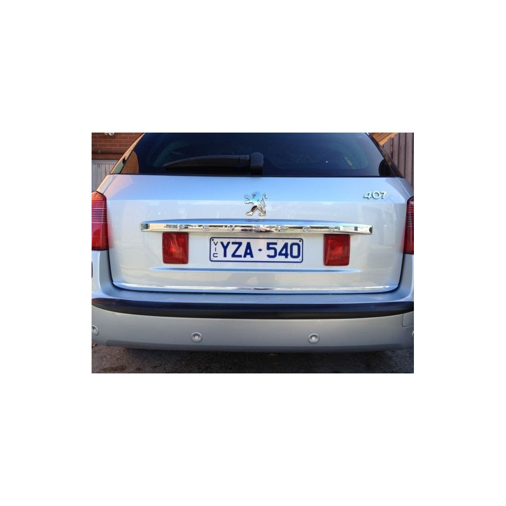 Peugeot 407 SW - CHROME Rear Strip Trunk Tuning Lid 3M Boot