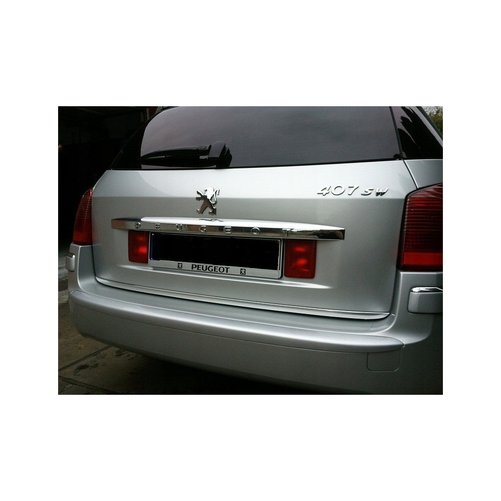 Peugeot 407 SW - CHROME Rear Strip Trunk Tuning Lid 3M Boot