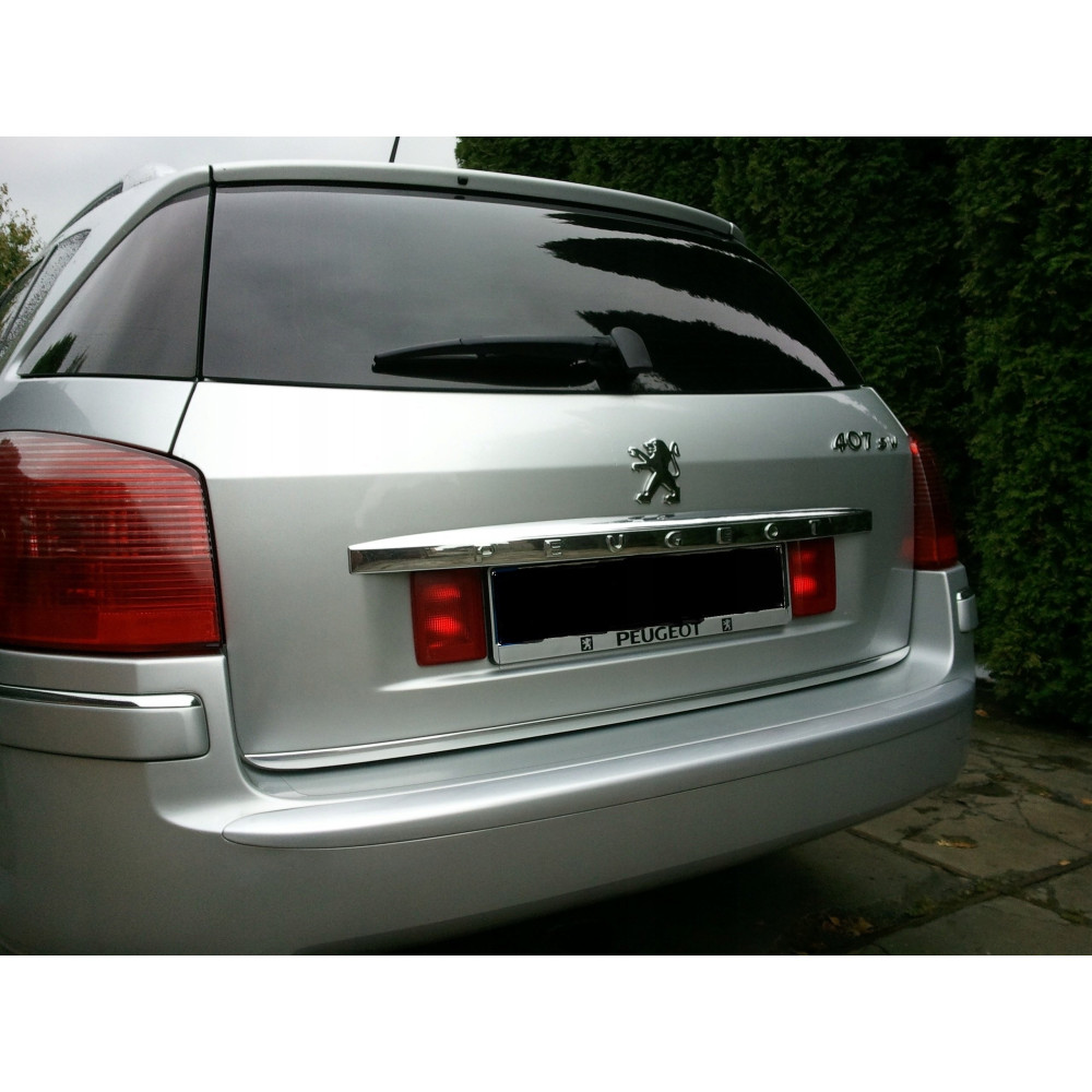 Peugeot 407 SW - CHROME Rear Strip Trunk Tuning Lid 3M Boot