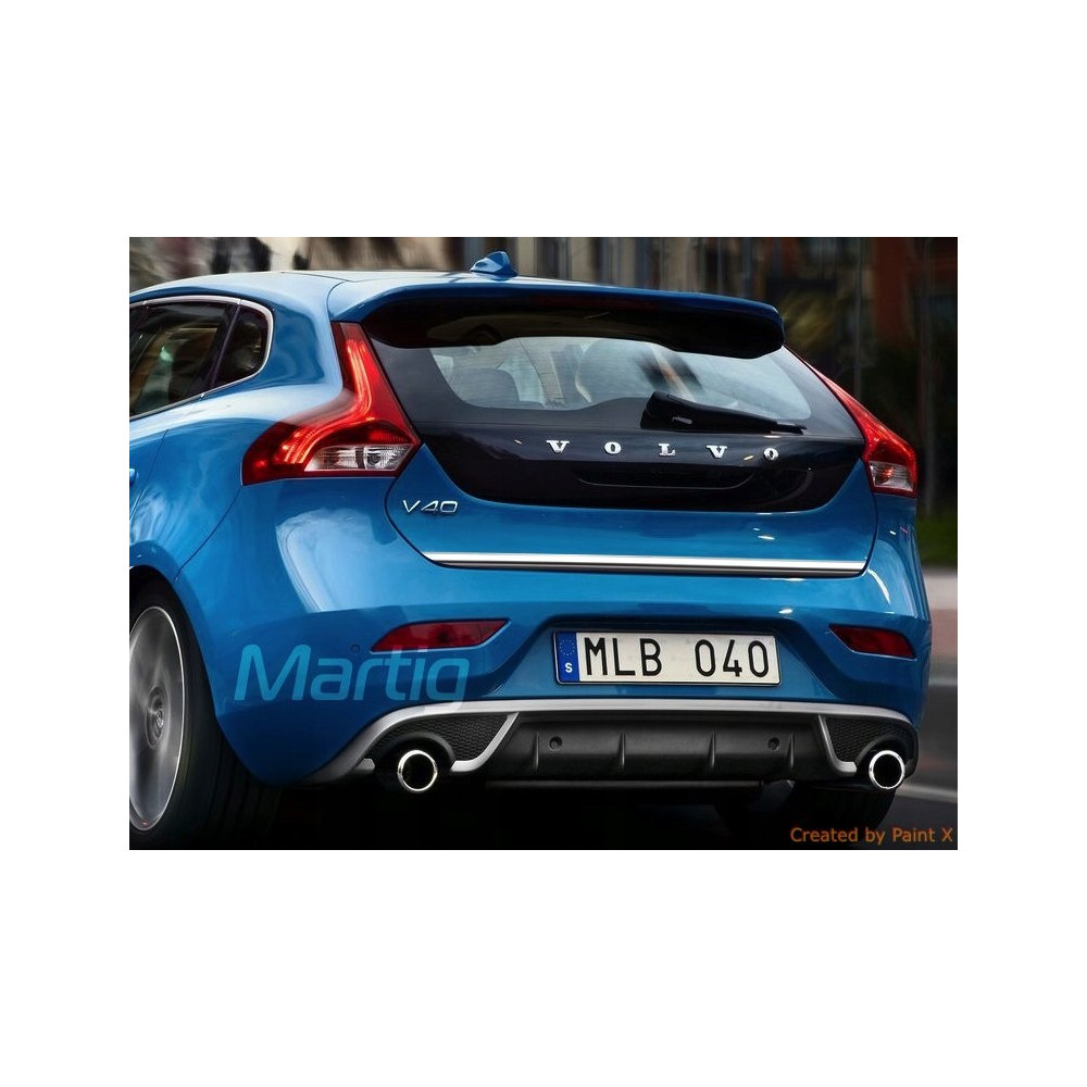 VOLVO V40 II XC40 - CHROME Rear Strip Trunk Tuning Lid 3M Boot