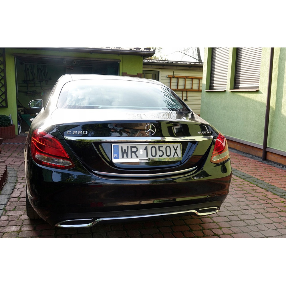 Mercedes E Klasa W213 - CHROME Rear Strip Trunk Tuning Lid 3M Boot