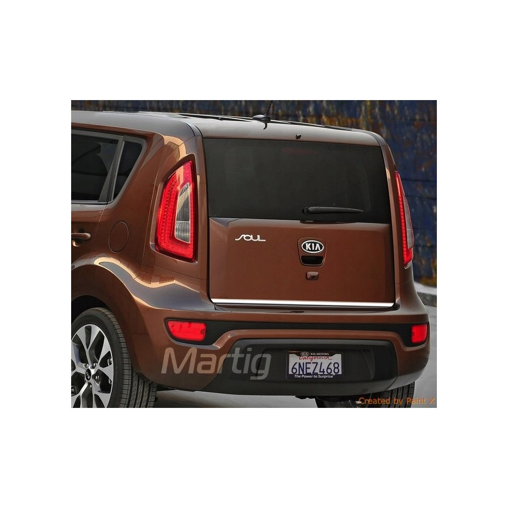 KIA SOUL II - CHROME Rear Strip Trunk Tuning Lid 3M Boot