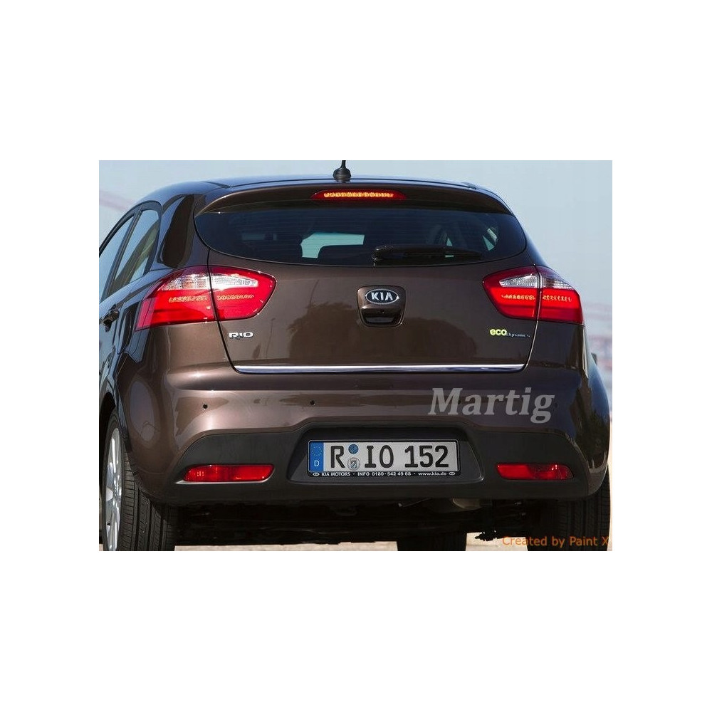 KIA RIO III HB - CHROME Rear Strip Trunk Tuning Lid 3M Boot